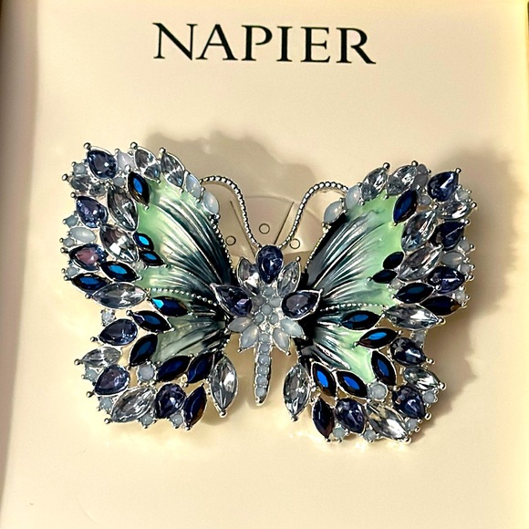 Napier | Jewelry | New Napier Blue Butterfly Brooch | Poshmark